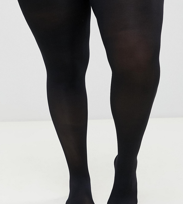 ASOS DESIGN Curve 80 denier black tights - ShopStyle Plus Size Intimates