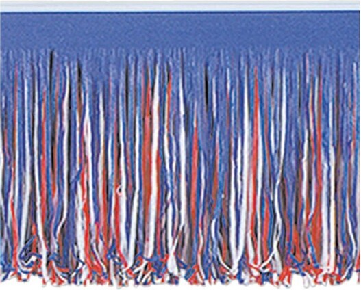 Beistle 15" x 10' 6-Ply Tissue Fringe Drape Red/White/Blue 2/Pack 55285 ...