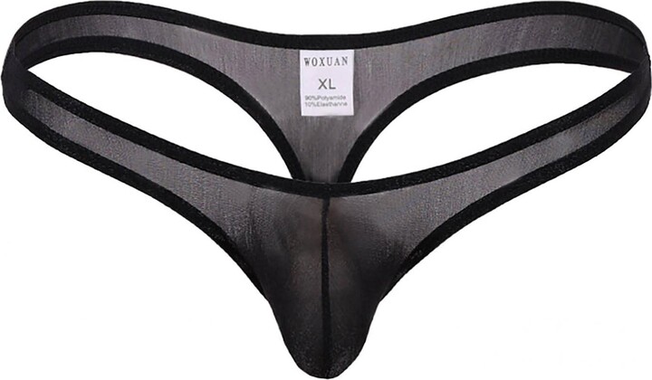 WXZZ Men's Ice Silk Briefs G String Colour Sexy Thong Men's Underwear ...