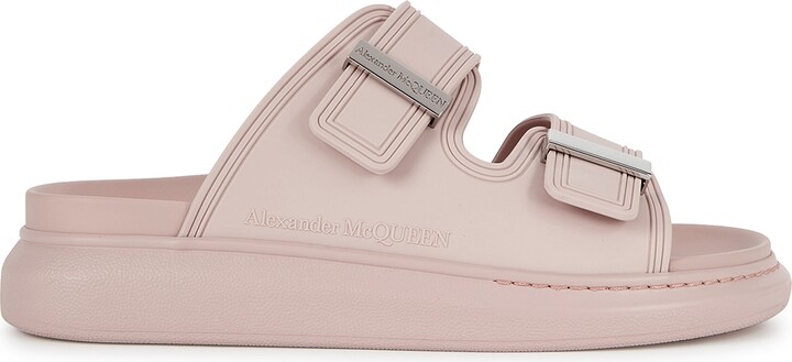 Alexander McQueen Rose Rubber Sliders - ShopStyle Sandals