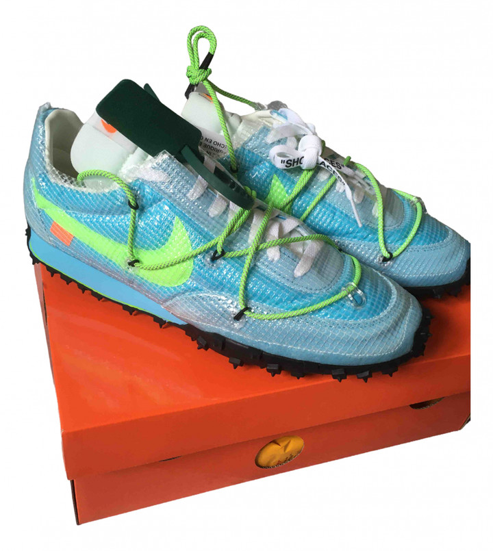 Nike x Off-White Waffle Racer Blue Rubber Trainers - ShopStyle Sneakers ...