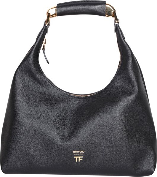 Tom Ford Logo Printed Zipped Shoulder Bag - ShopStyle