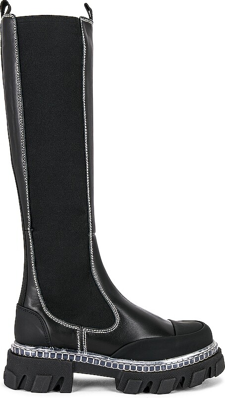 Ganni Cleated High Chelsea Boot - ShopStyle