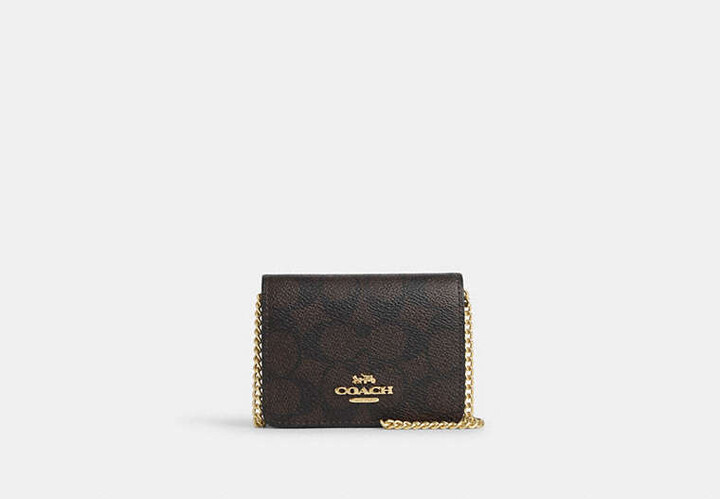 Coach Outlet Mini Wallet On A Chain In Signature Canvas - ShopStyle
