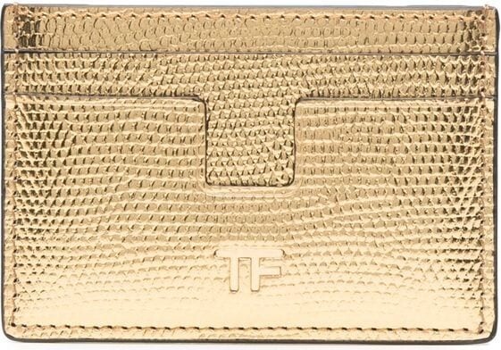 Tom Ford Logo-Plaque Metallic Cardholder - ShopStyle