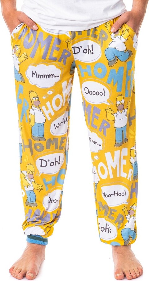 Seven Times Six The Simpsons Mens' Homer Signature Phrases Sleep Pajama ...