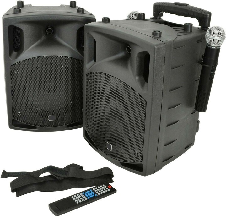 Loops 2x 100W Outdoor Portable PA Speaker System Bluetooth Wireless ...