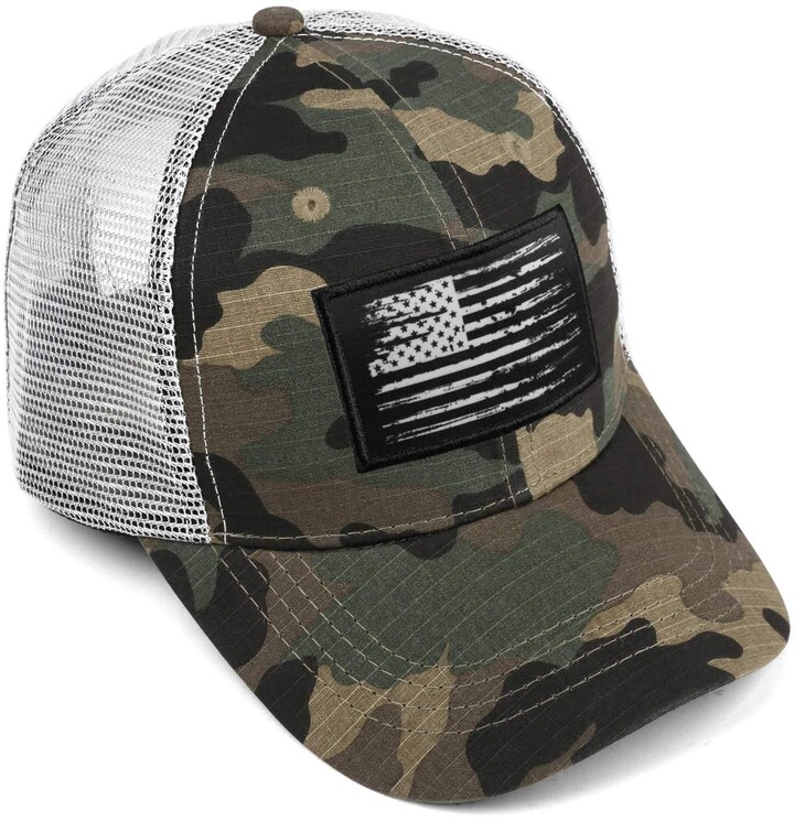 Naicissism American Flag Tactical Hats for Men Rifles Flag Style ...