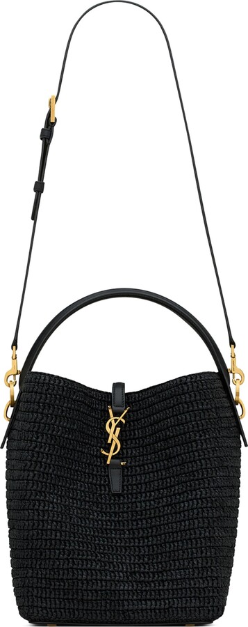 Saint Laurent Raffia Le 37 Bucket Bag - ShopStyle