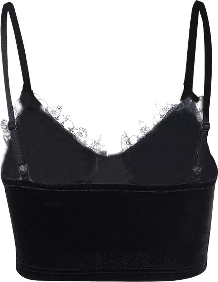 Xiximaon Womens Velvet Gothic Sexy Camisole Y2k Womens Plunge Top