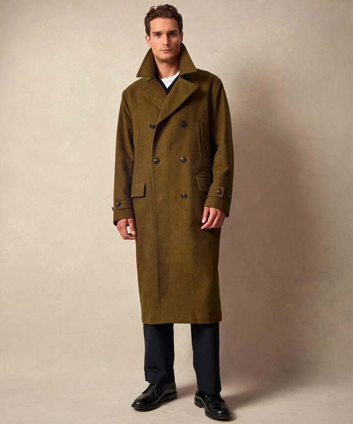 Todd Snyder Moleskin Topcoat in Mossy Brown - ShopStyle Jackets