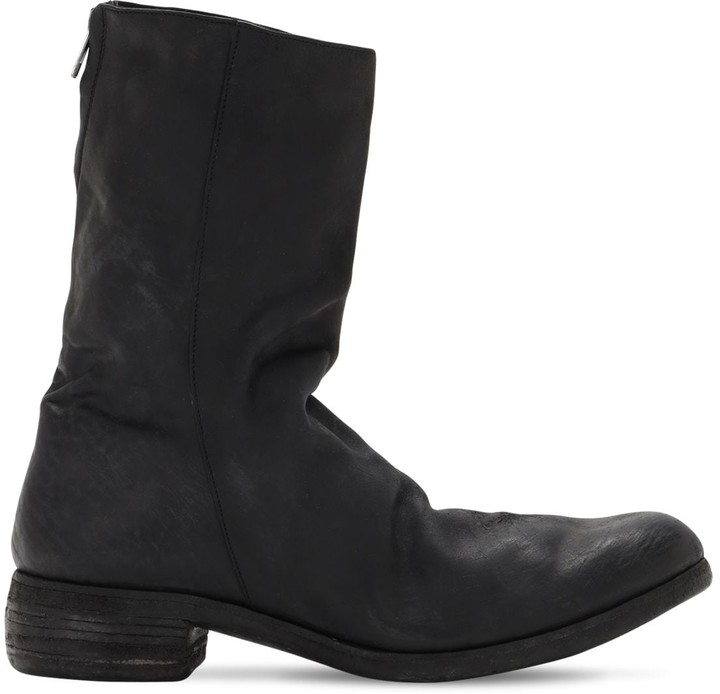 A Diciannoveventitre Handmade Leather Double Zip Boots - ShopStyle