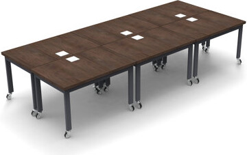 The Twillery Co. Albina 10 Person Conference Meeting Table Complete 6 ...