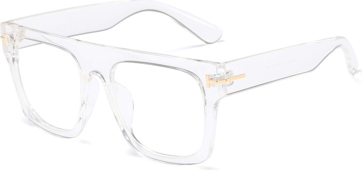 Allt Unisex Large Square Optical Eyewear Non-prescription Eyeglasses ...