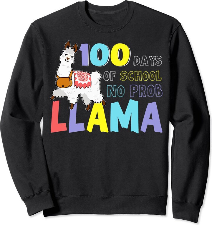 100th Days of School Store. 100 days of school shirt no probllama llama ...