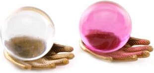 Temerity Jones Hand & Mystic Crystal Ball Ornament : Clear or Pink pink ...