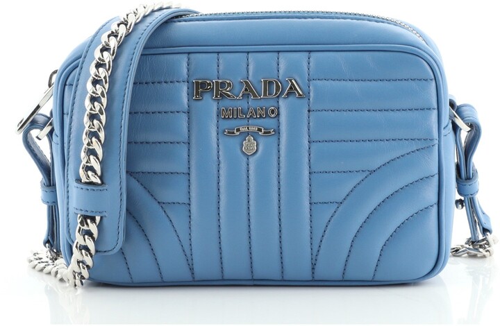 Prada Camera Bag Diagramme Quilted Leather Mini - ShopStyle