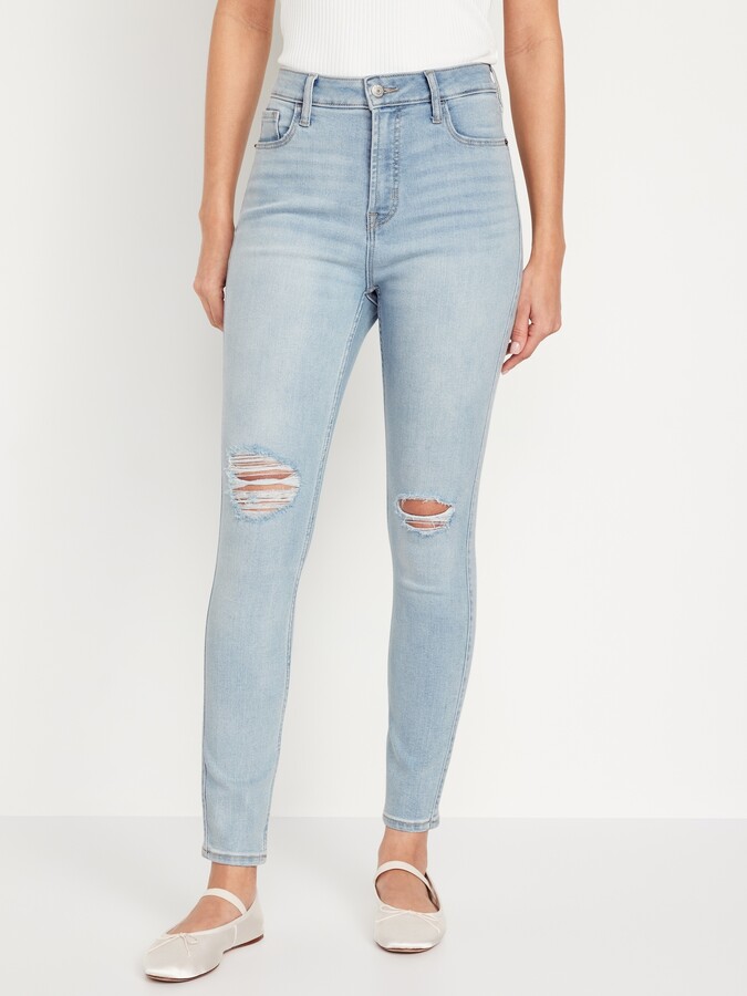 Old Navy Extra High-Waisted Rockstar 360° Stretch Super-Skinny Jeans ...