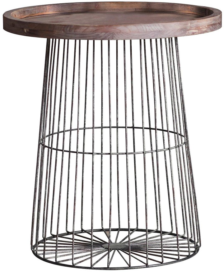 Hometown Interiors Alexandra Metal and Solid Wood Side Table - ShopStyle