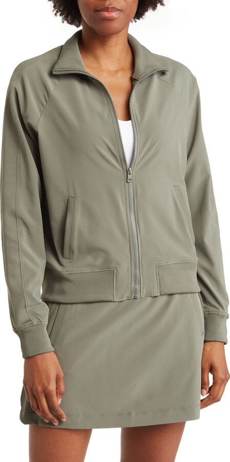 90 Degree By Reflex Funnel Neck Bomber Jacket - ShopStyle