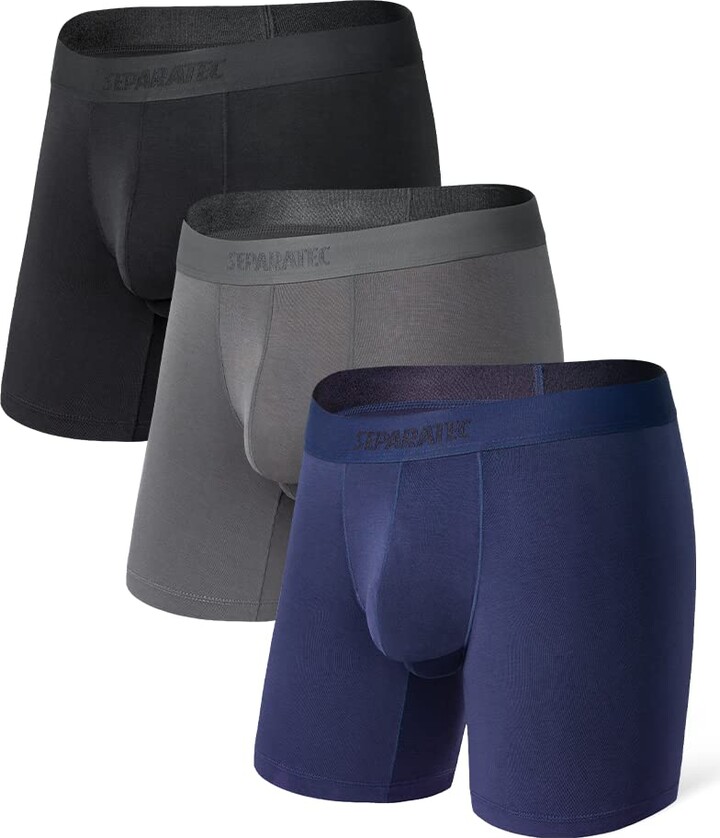Separatec Men's Long Leg Boxers Shorts 2.0 Breathable Trunks Bamboo ...