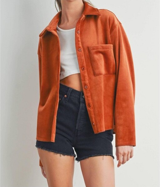 BUTTERMELON Woen's Corduroy And Velvet Jacket - Butterelon M - ShopStyle