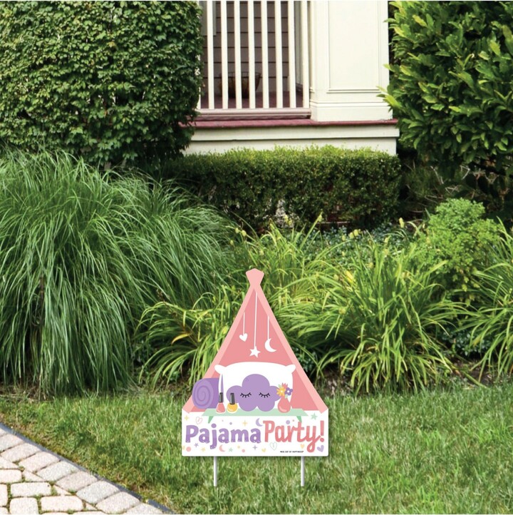 Big Dot Of Happiness Pajama Slumber Party - Outdoor Lawn Sign Girls ...