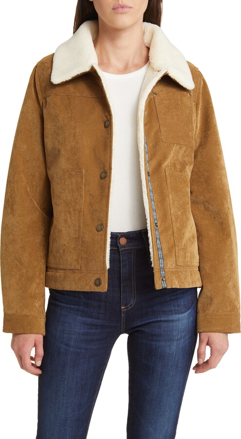 Pendleton Wind River Corduroy Trucker Jacket with Removable High Pile ...