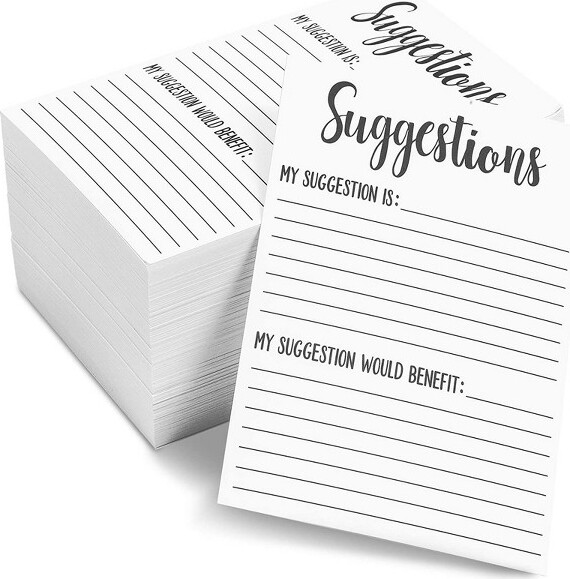 Juvale 200-Count Suggestion Cards, Invite Customer Submit Feedback ...
