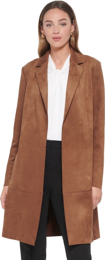 Tommy Hilfiger Women's Faux-Suede Topper Jacket - ShopStyle