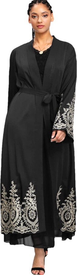 Youllyuu Plus Size Muslim Hijab Dress Caftan Turkish Islamic Abayas For ...
