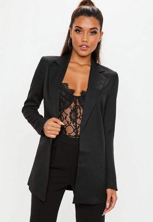 Missguided Black Boyfriend Blazer - ShopStyle