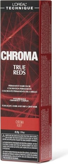 L'Oreal Tecnique CHROMA TRUE REDS (RUBY) Haircolor Permanent Dye Hair ...