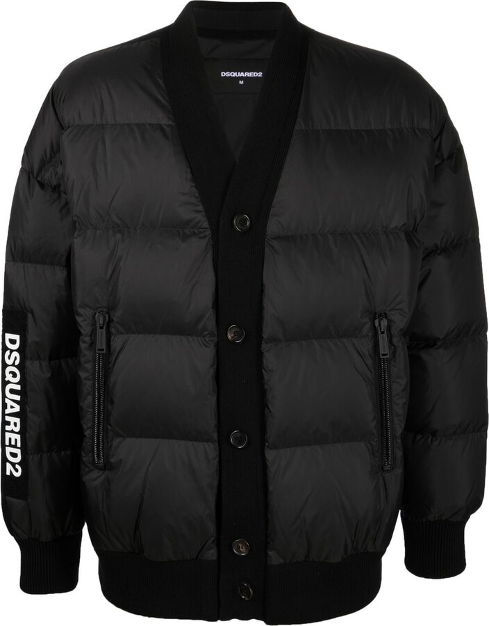 DSQUARED2 Logo-Patch Padded Cardigan - ShopStyle