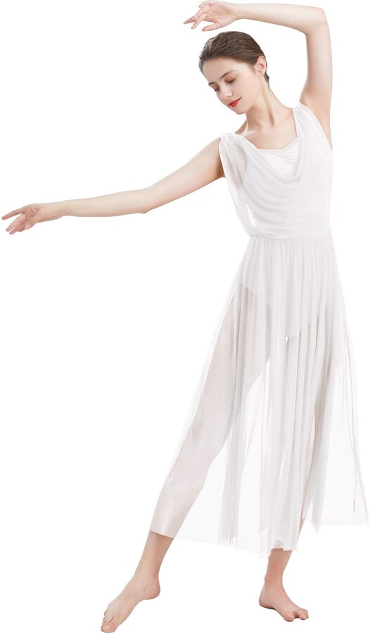 FYMNSI Adult Women Lyrical Dance Costume Modern Contemporary Dancewear ...