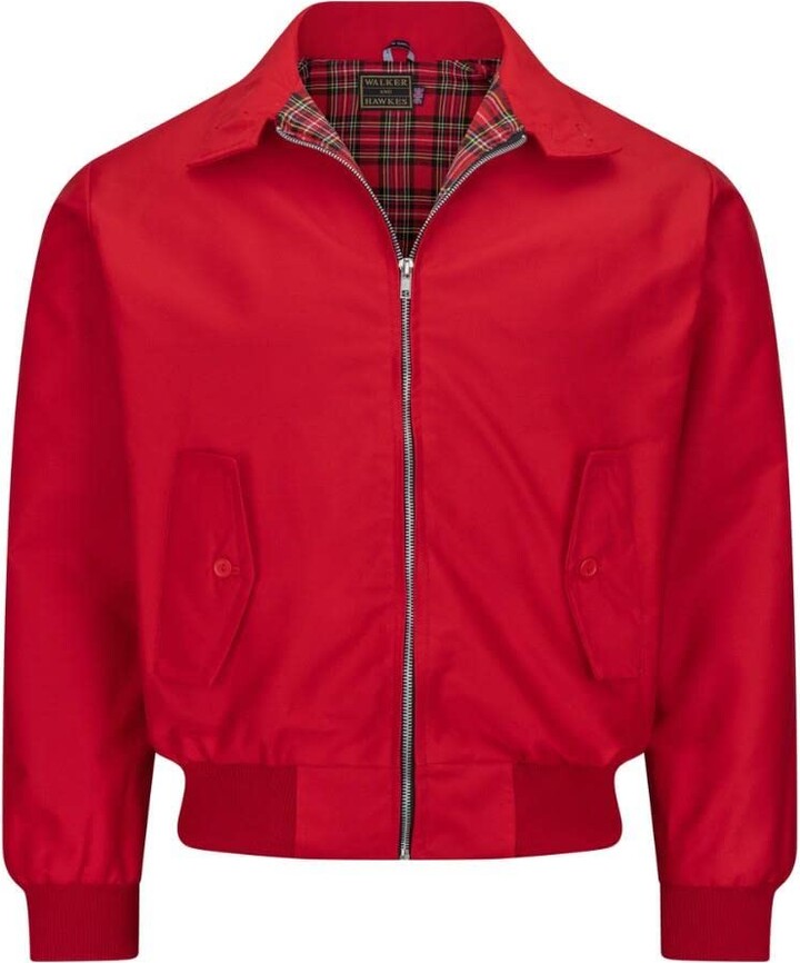 WALKER AND HAWKES - Men's Classic Harrington Jacket - Red - Large ...