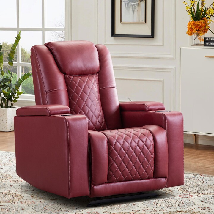 EBELLO Electric Power Recliner Chair with USB Ports and Cup Holders ...