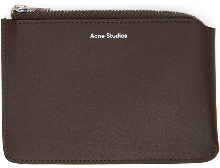 Acne Studios Brown Logo Pouch - ShopStyle Clutches