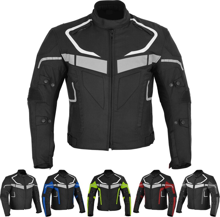 VASTER Mens Motorbike Motorcycle Jacket Waterproof Jacket Textile Biker ...