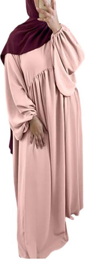 RLLJS Women Muslim Dress Ramadan Prayer Garment Abaya Dubai Islam Eid ...