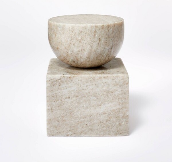 Threshold designed w/Studio McGee Modern Marble Figural Beige ...