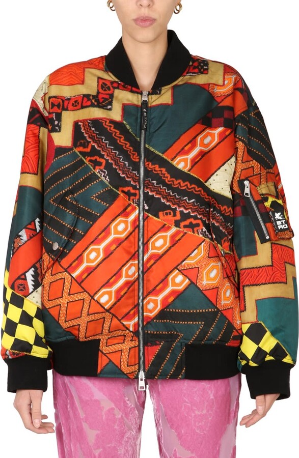 Etro Patchwork Bomber Jacket - ShopStyle