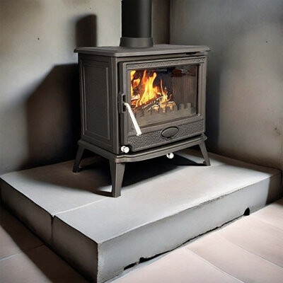 Hart Enjoy life A wood-burning cast-iron fireplace for winter heat ...