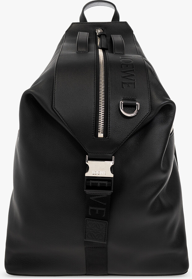 Loewe ‘Convertible’ Leather Backpack - Black - ShopStyle