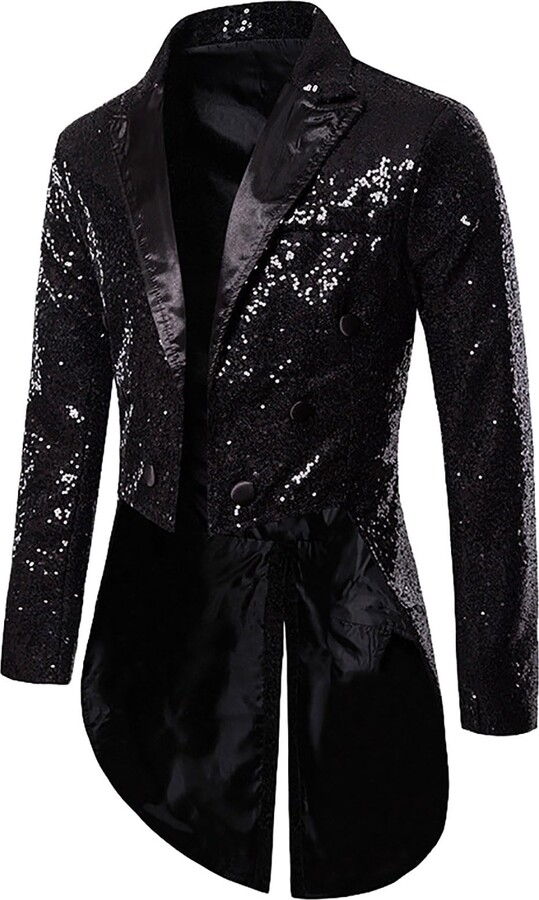 Generisch Lightweight Coats Men Suit Banquet Night Club Show Sequins ...