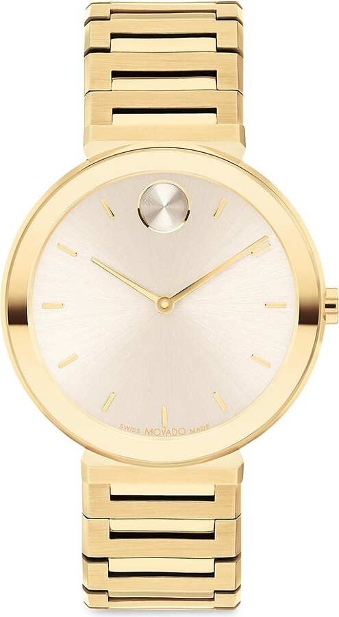 Movado Bold Horizon Goldtone Stainless Steel Watch - ShopStyle