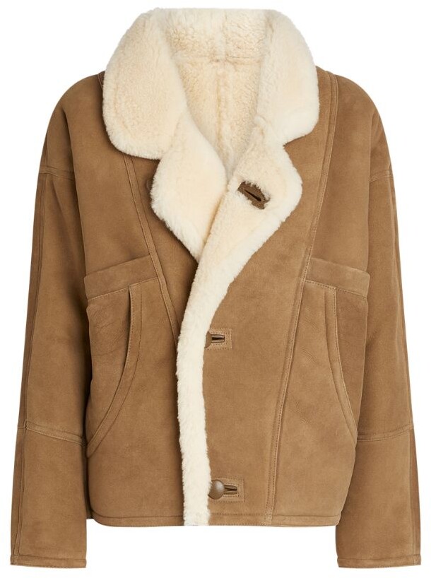 Sandro Leather Shearling Coat - ShopStyle