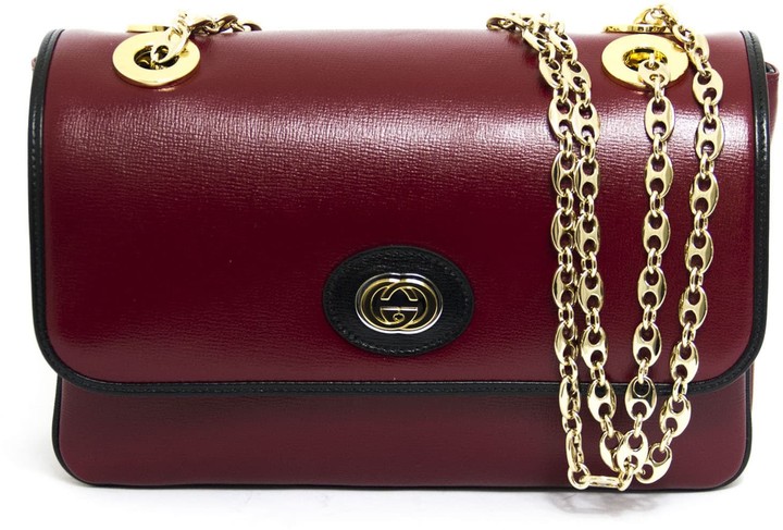 Gucci Red Leather Shoulder Bag - ShopStyle