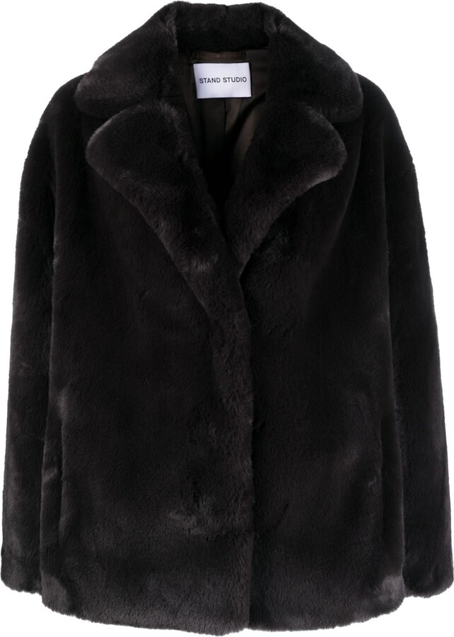 Stand Studio Savanna faux-fur coat - ShopStyle