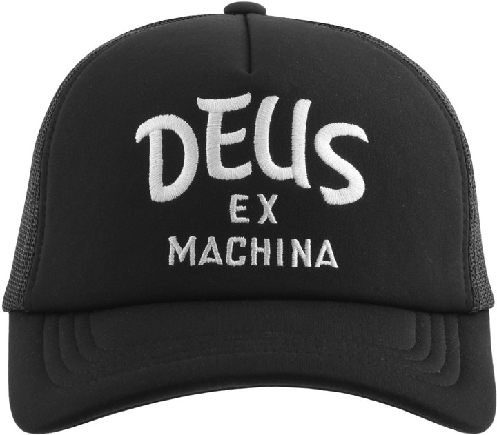 Deus Ex Machina Curvy Logo Trucker Cap Black - ShopStyle Hats